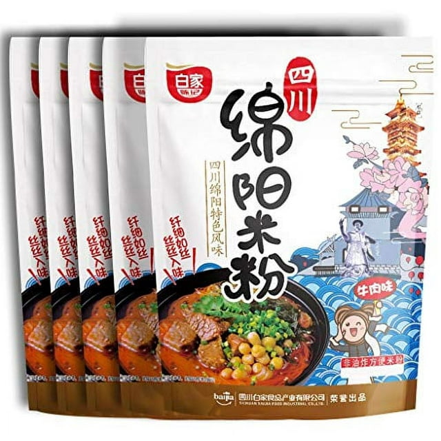 sichuan Baijia Mian-Yang Instant Rice Noodle 4.23oz (5 Packs) - Walmart.com