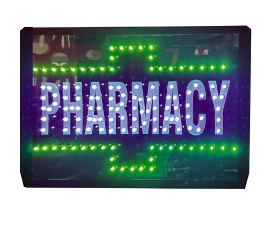 signs and arts Pharmacy LED Sign, 12 inch x 18 inch, Green and White ...