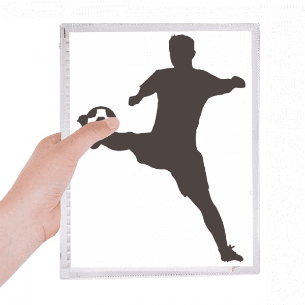 sihouette football soccer sports notebook loose diary refillable ...