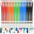 SIISLL 20 Pack ID Badge Holder, Colorful Lanyards, Waterproof ID Card ...