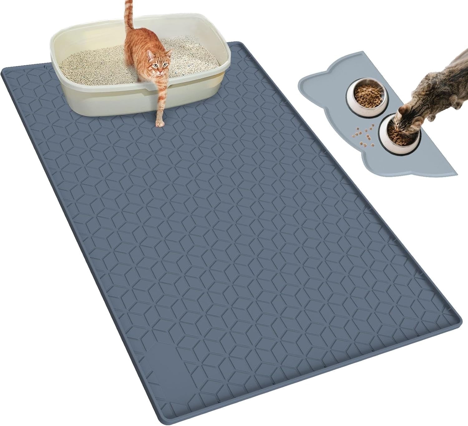 Cat Litter Mat, ODDPC Large 34" X 22" Cat Litter Mat,Silicone Litter ...