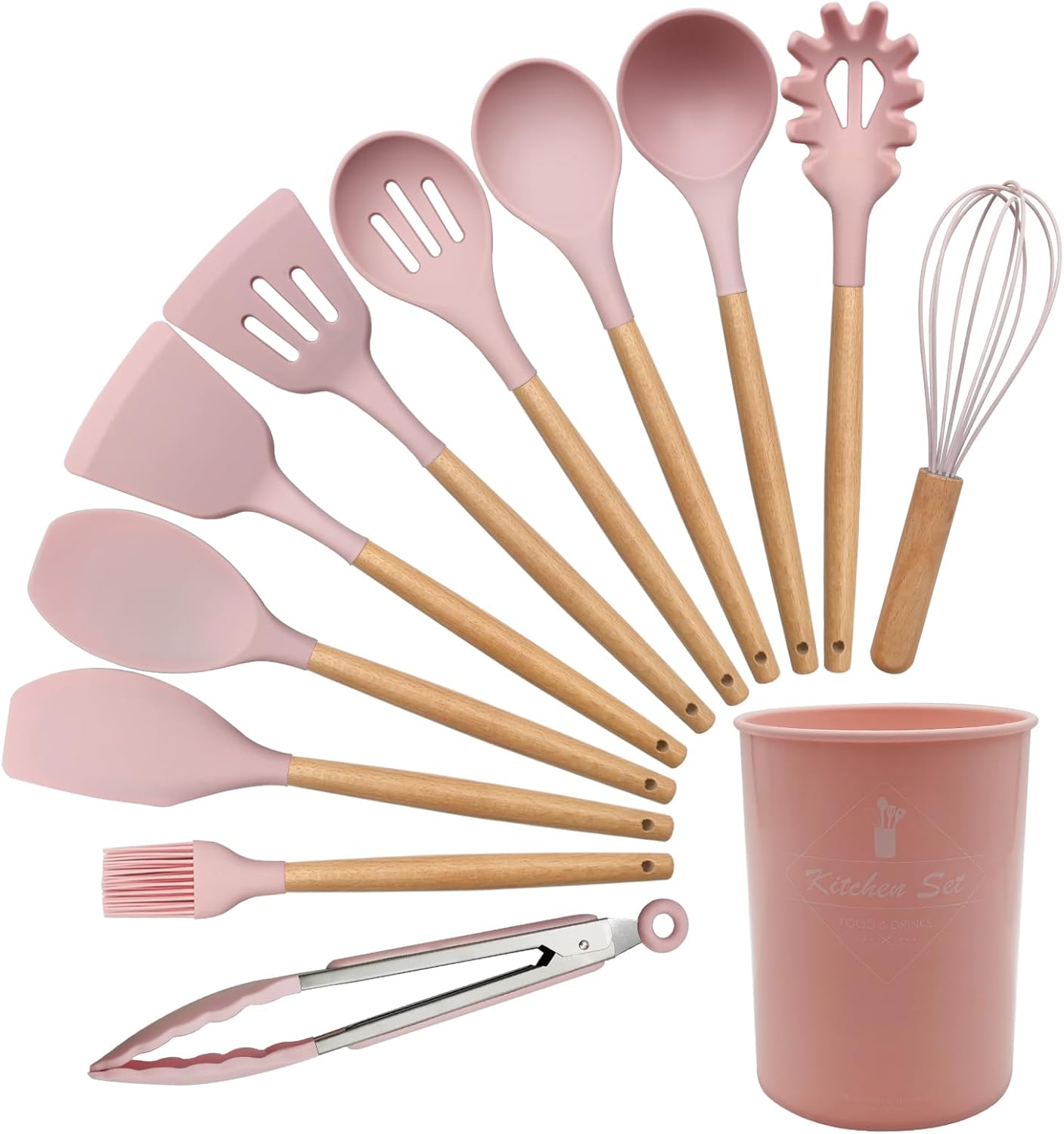 silicone kitchen utensils set, 12 pcs silicone cooking utensils set ...
