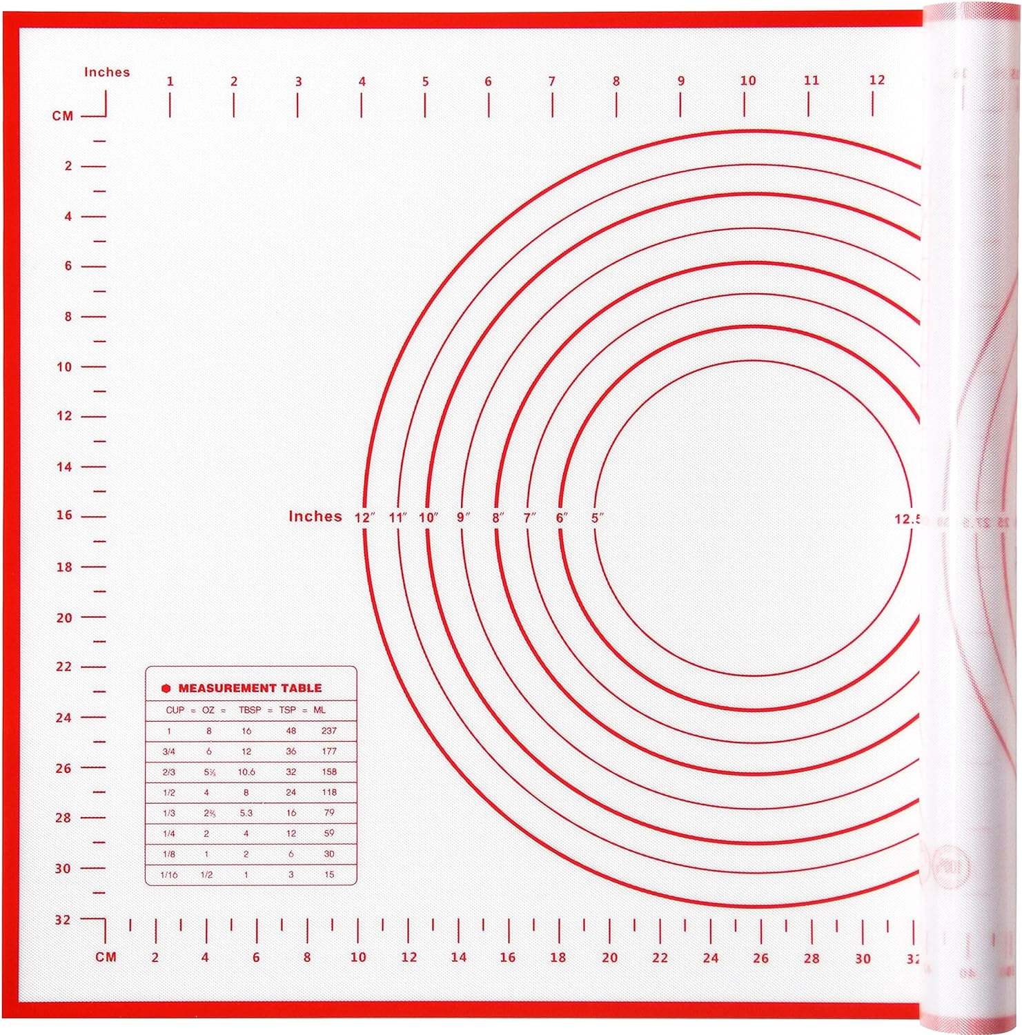 silicone pastry non stick baking mat with measurement fondant mat with ...