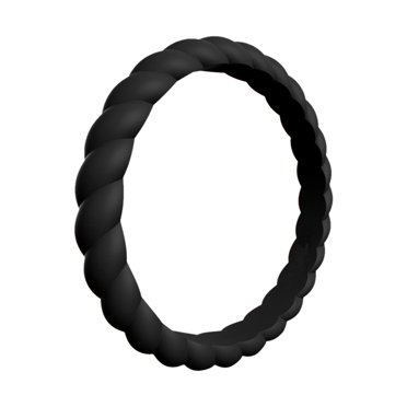 10-Pack Silicone Wedding Ring for Women, Mokani Thin and Braided Rubber ...