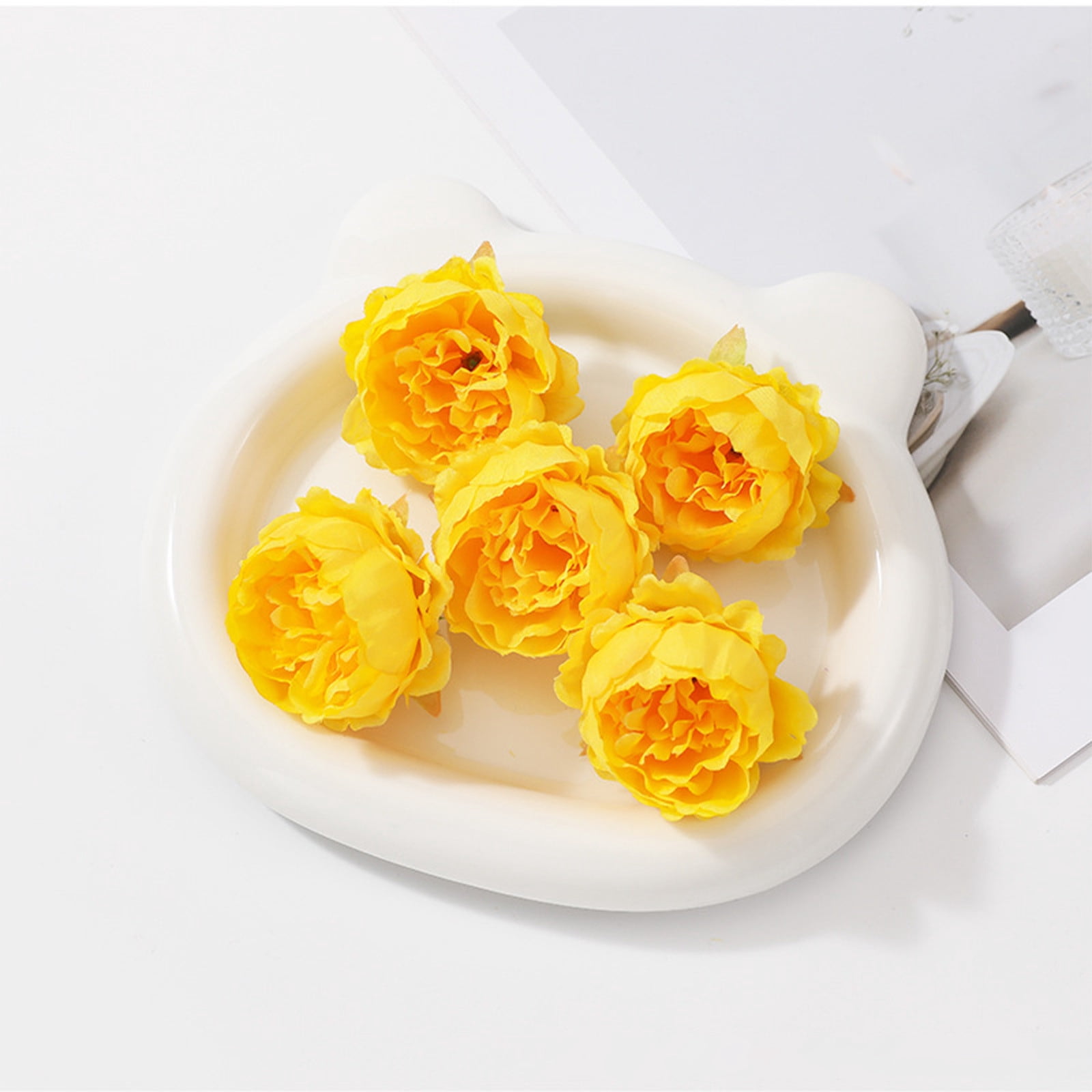 silk Flower Head, Simulation Flower Decoration, Fake Flower Material ...
