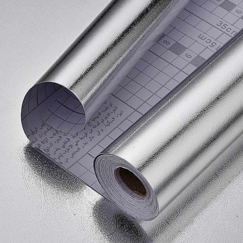 silver contact paper metallic texture 40cm waterproof and oil-proof ...