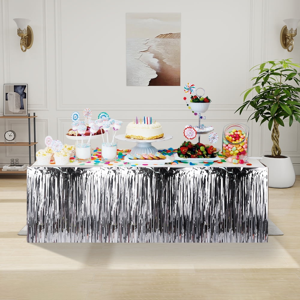 The silver rain silk dining table has a circumference of 29 * 108 ...