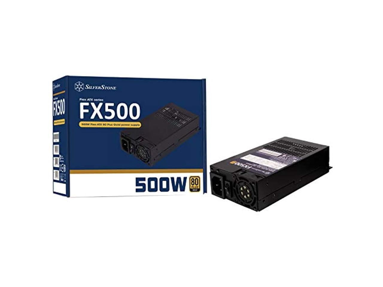 silverstone technology fx500, 500w flex-atx 80 plus gold power supply ...