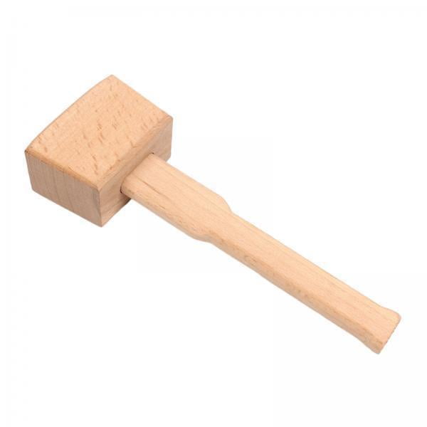 simhoa 2xWooden Mallet with Handle Beech for Walnut Cracking Wood ...