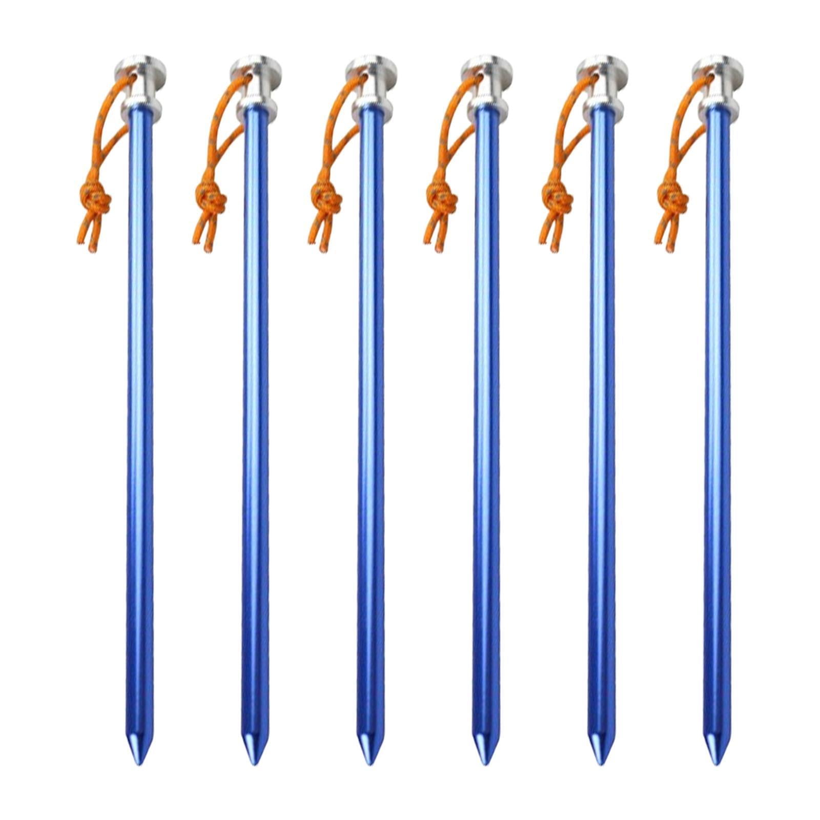 simhoa 5Pcs Screw in Tent Stakes Ground Anchors with Strap Camping Pegs ...