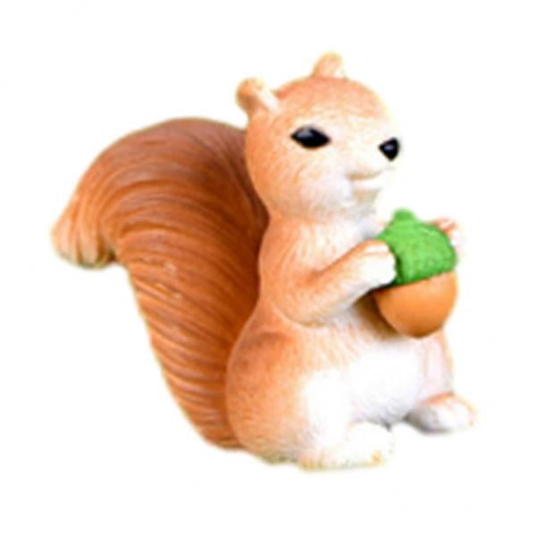 simhoa 6xMiniature Squirrel Garden Statue Crafts Funny for Indoor ...
