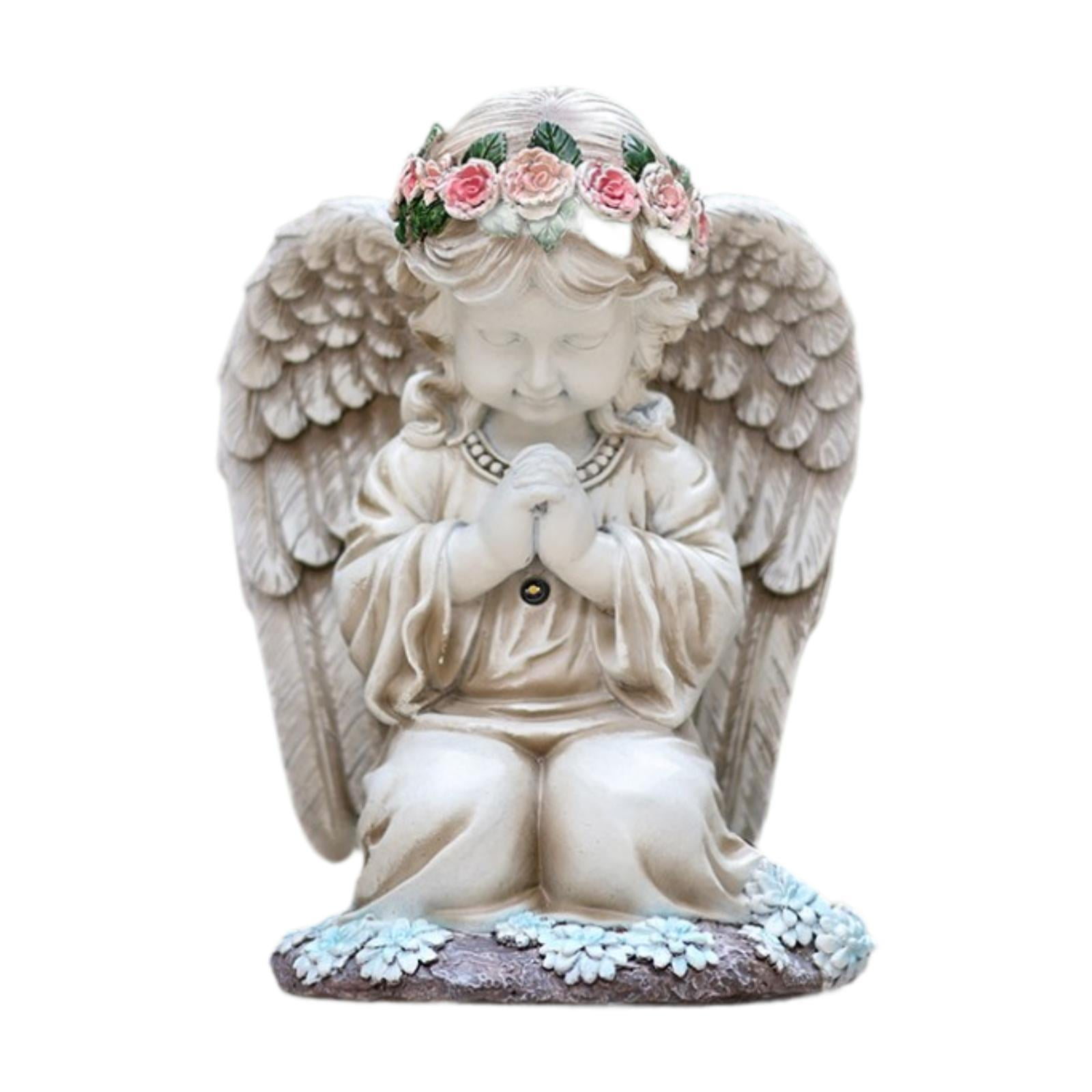 simhoa Angel Garden Statue Praying Angel Figurine, Stylish Resin ...