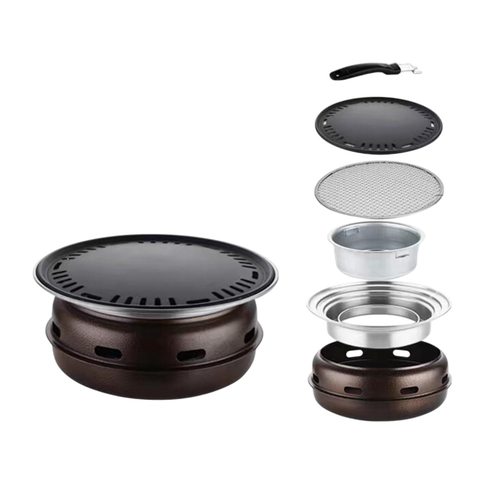 simhoa Camping Grill Furnace Korean Barbecue Grill with Grill Pan Grid ...