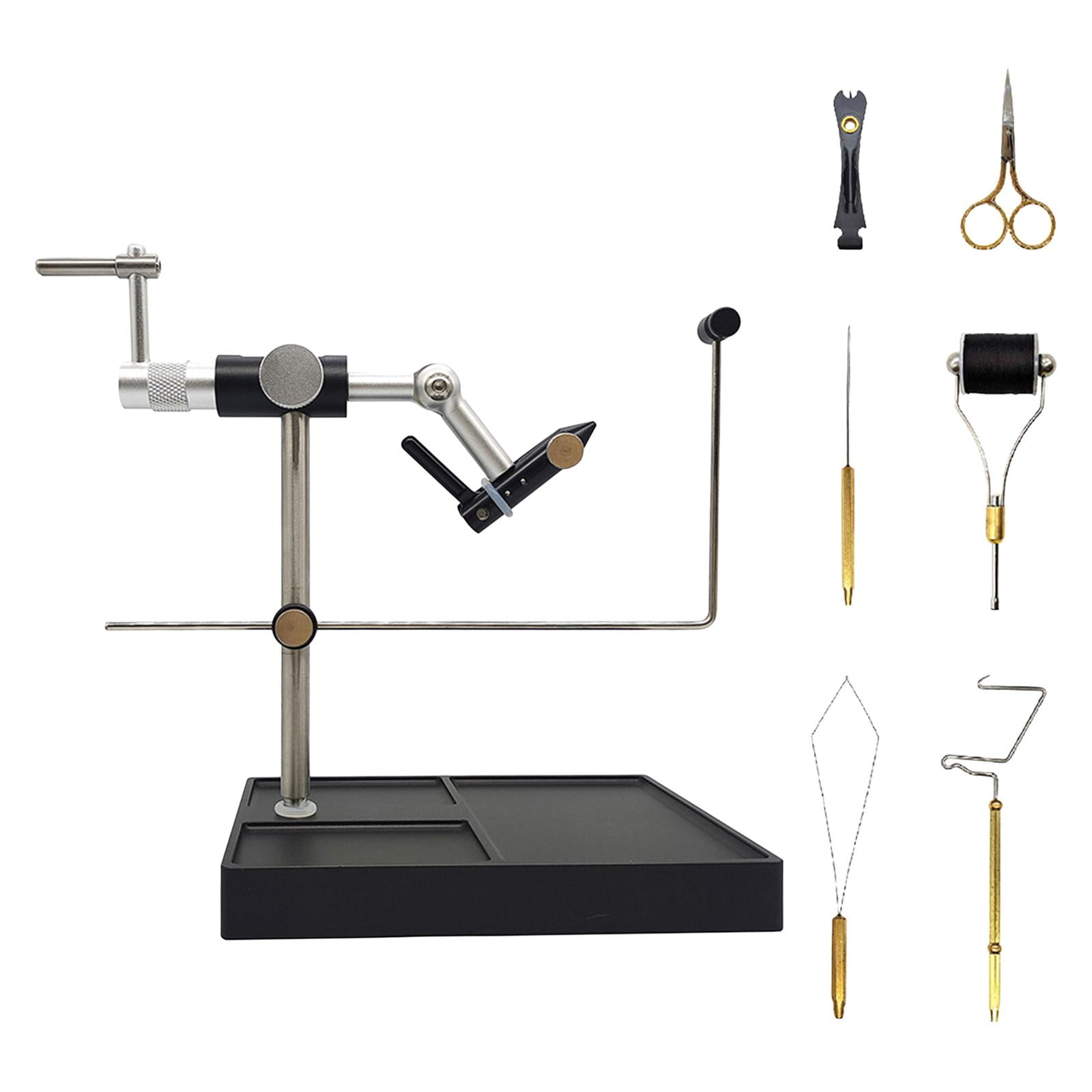 simhoa Fly Tying Set, Fishing Fly Tieing Tools, Rotary Fly Tying Vise ...