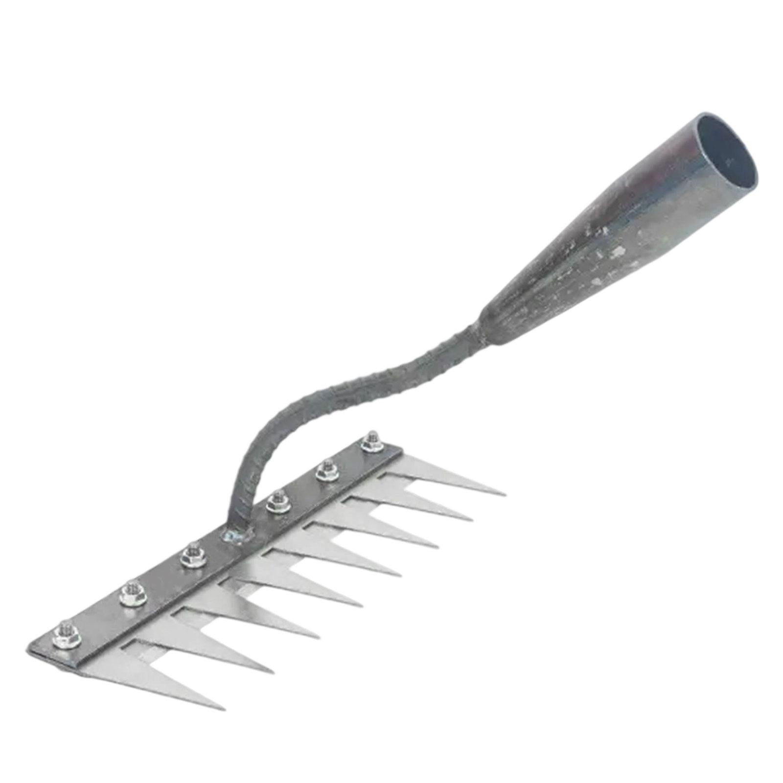 simhoa Garden Rake Lawn Loosening Practical Sturdy Versatile Heavy Duty ...