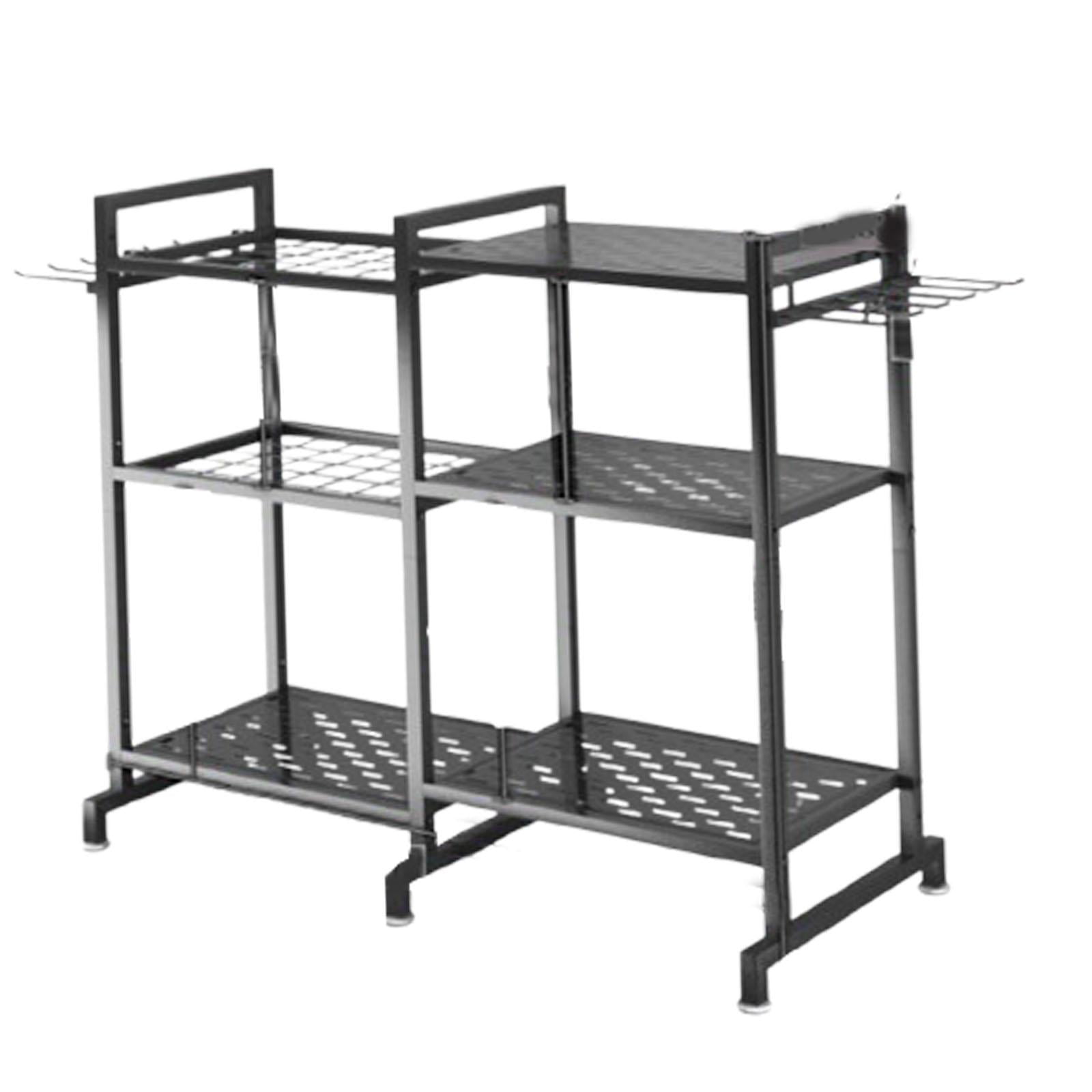 simhoa Garden Tool Organizer Garage Tool Storage Rack Carbon Steel ...