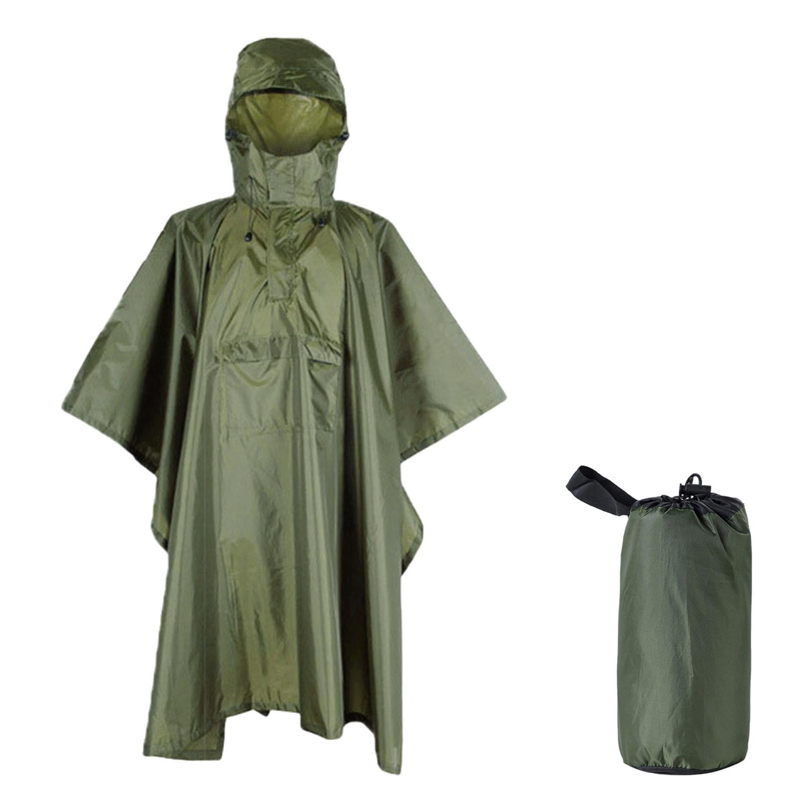 simhoa Hooded Rain Poncho Rain Coat Multifunctional Adults Rain Jacket ...