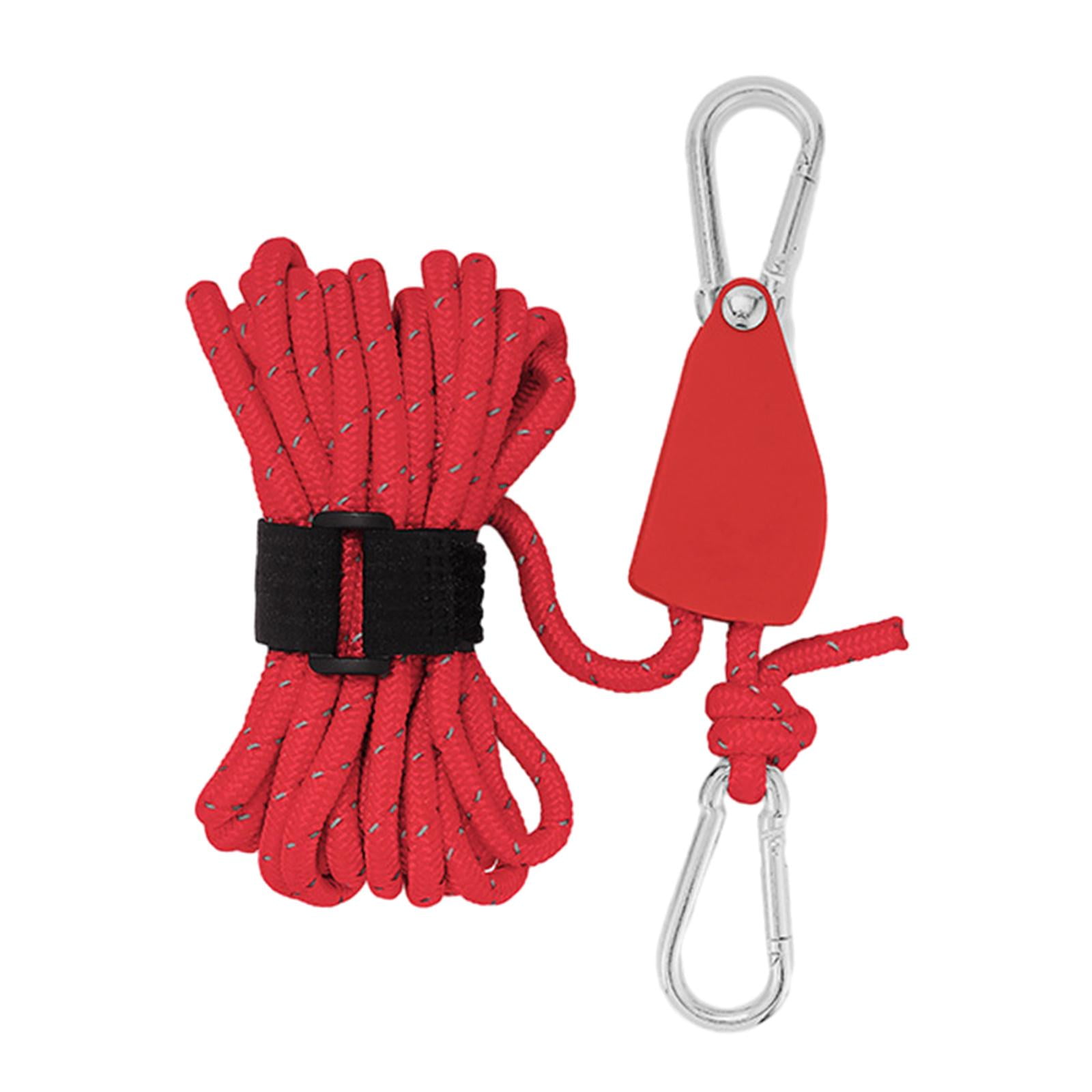 simhoa Ratchet Pulley Rope Hanger Tent Wind Rope Reflective Tent Guide ...