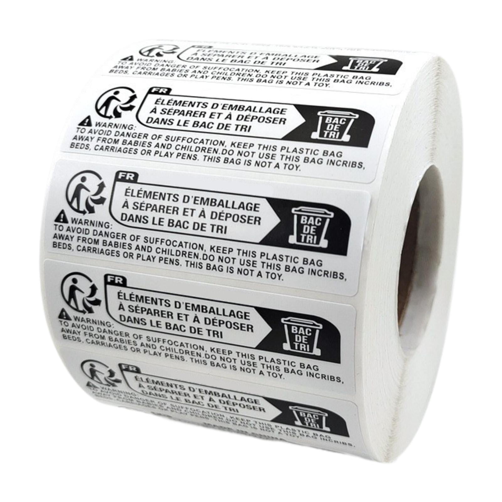 simhoa Suffocation Warning Labels Choking Packaging Hazard Stickers ...