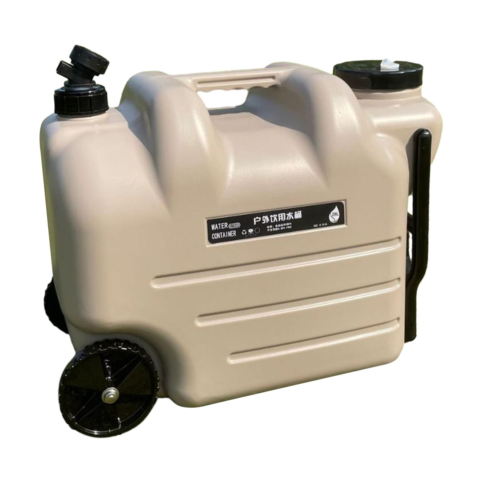 simhoa Water Container Water Barrel with Wheels 28L Water Bucket ...