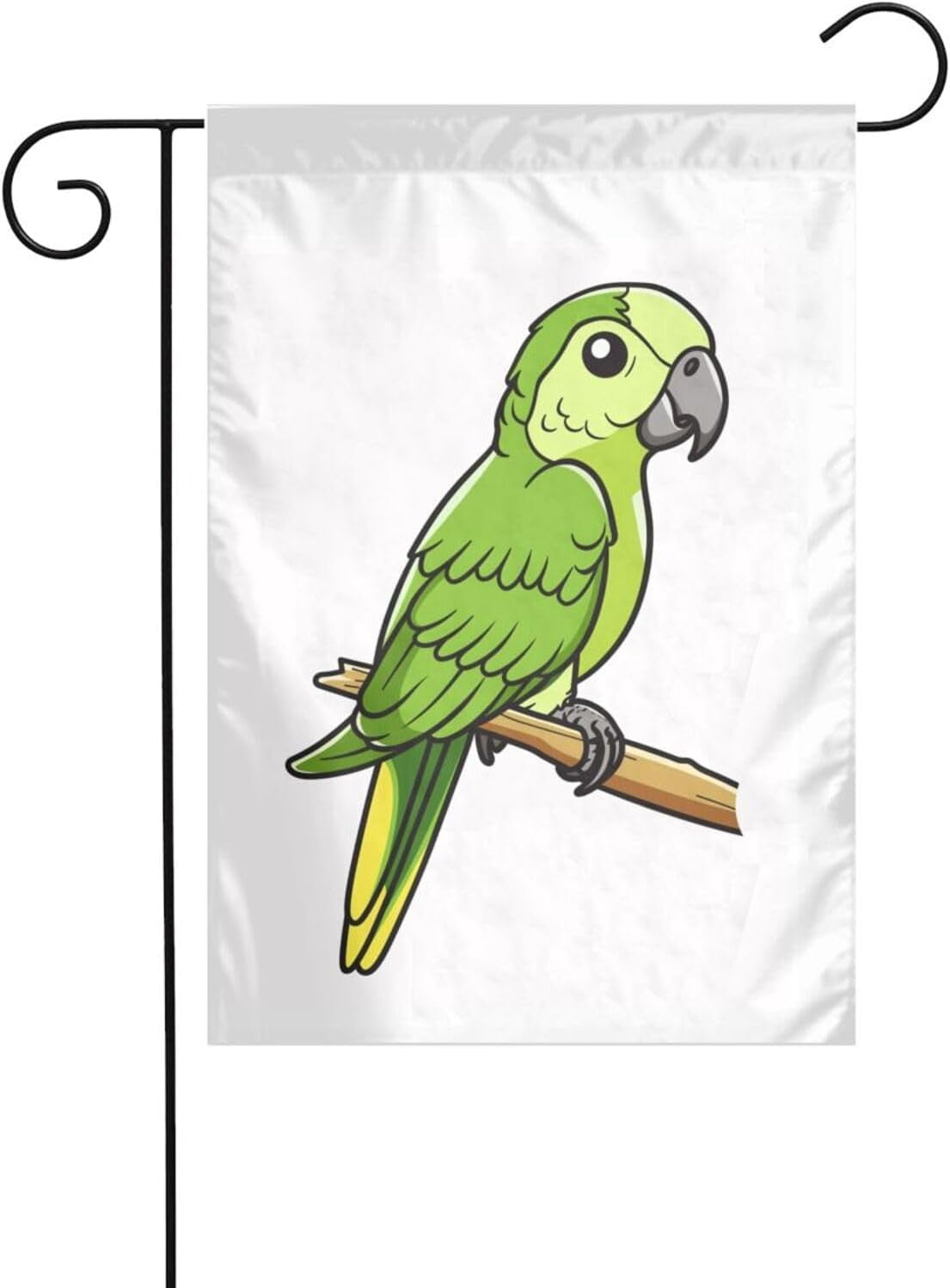 simple green parrot Garden Flags Double Sided,Garden Flags for All ...