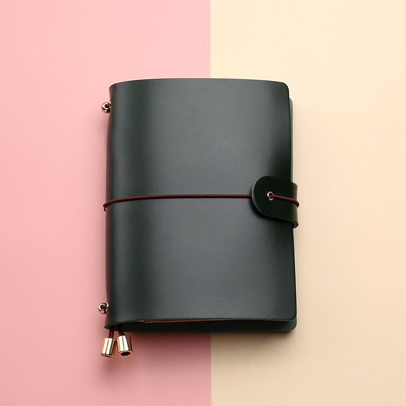 simple strap travel notebook retro blank 5 carry-on diary sheepskin ...