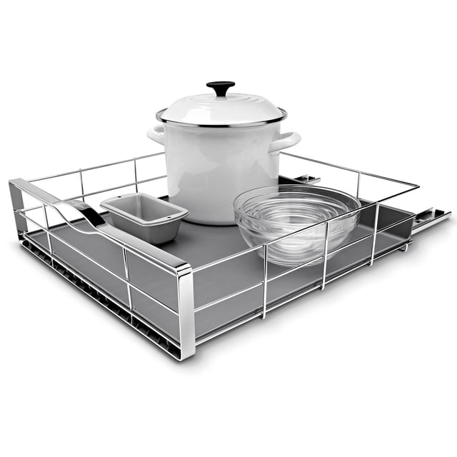 simplehuman 20 inch Pull-Out Kitchen Cabinet Organizer, Heavy-Gauge ...