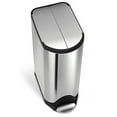simplehuman 30L/8G Stainless Steel Butterfly Lid Kitchen Step Trash Can ...
