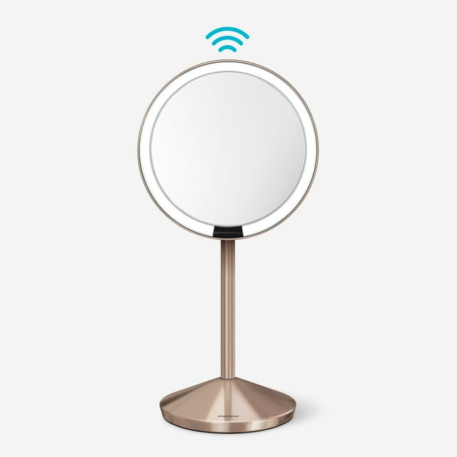 simplehuman 5" Round Mini Travel Sensor Makeup Mirror, 10x ...
