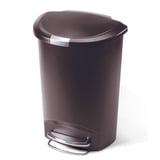 simplehuman Kitchen Trash Can, 13 Gallon Plastic Step Garbage Bin ...