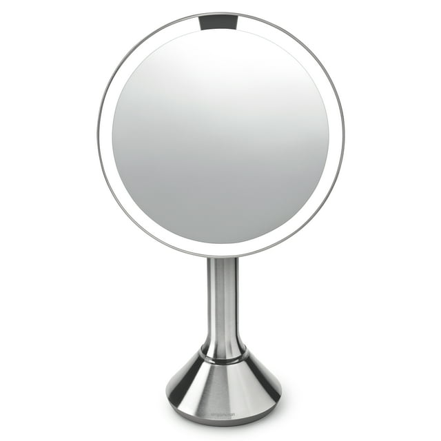 simplehuman Bathroom 8" Sensor Makeup Mirror, Touch-Control Light, 5x ...