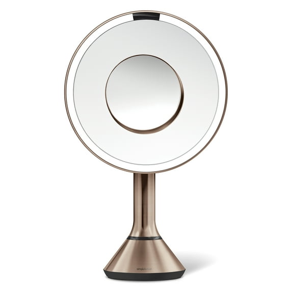 "simplehuman LED Sensor Makeup Mirror, 8"" Round, 10x, Touch-Control ...