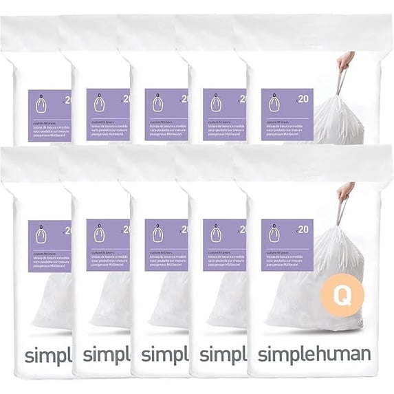 simplehuman Code Q Custom Fit Drawstring Trash Bags in Dispenser Packs ...