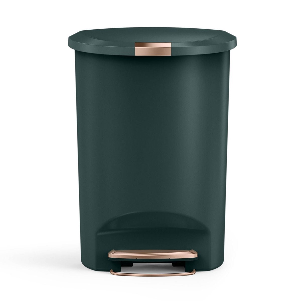 simplehuman Kitchen Trash Can, 13 Gallon Plastic Step Garbage Bin with ...