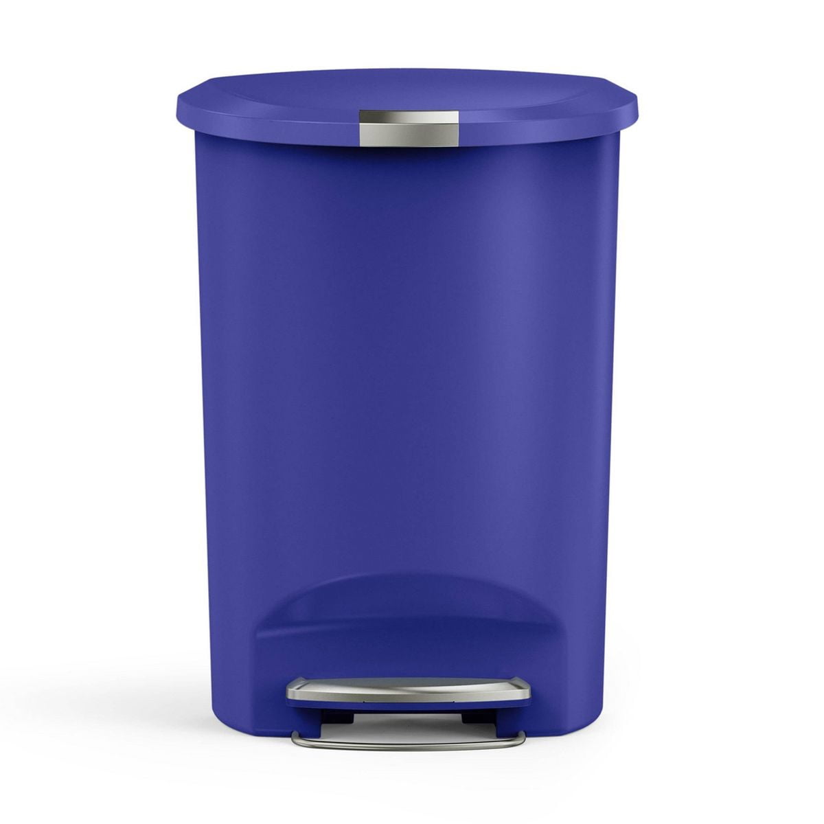 simplehuman Kitchen Trash Can, 13 Gallon Plastic Step Garbage Bin with ...