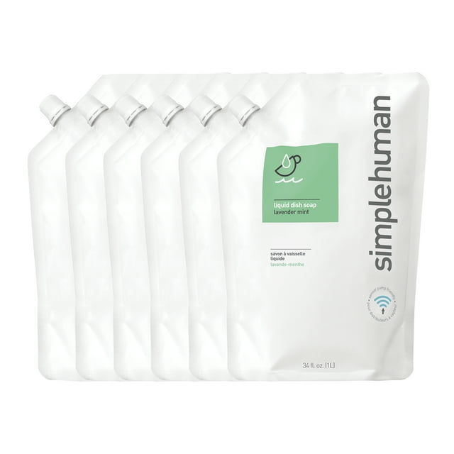 simplehuman Lavender Mint Liquid Dish Soap, 34 Fl. Oz. Multipack, Toxic ...