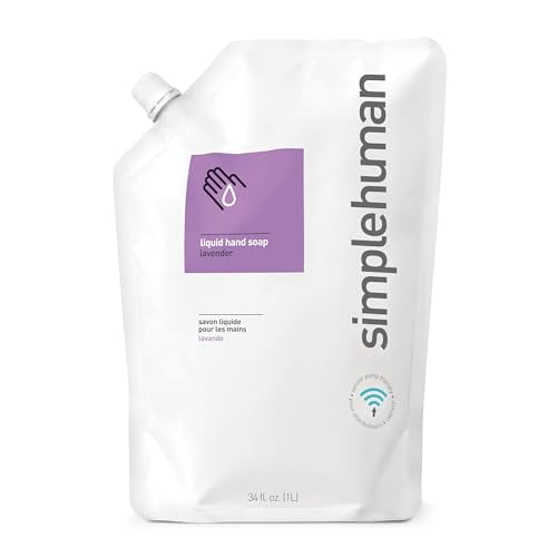 simplehuman Lavender Moisturizing Liquid Hand Soap Refill Pouch, 34 Fl ...