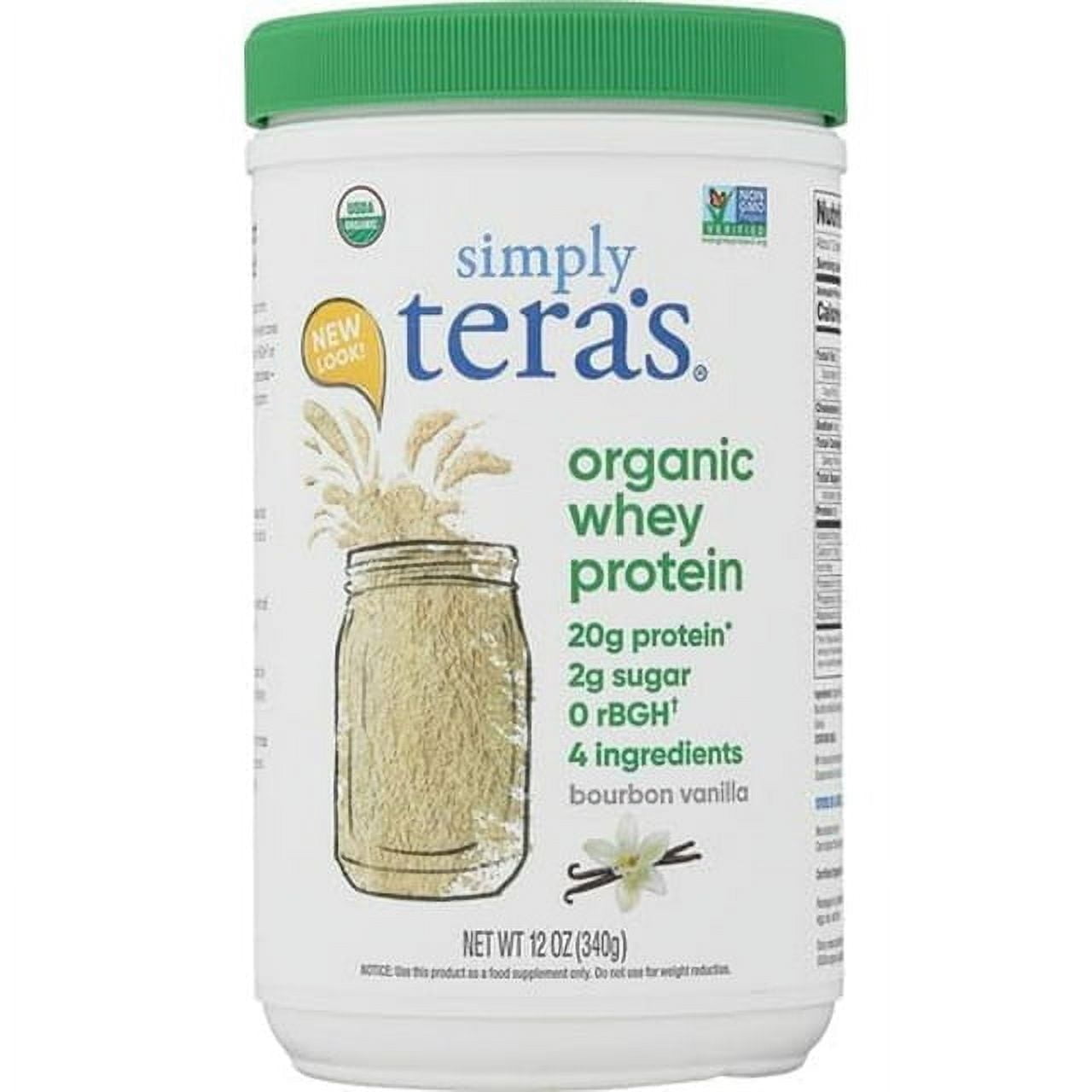 simply tera's Organic whey Protein Powder, Bourbon Vanilla Flavor ...