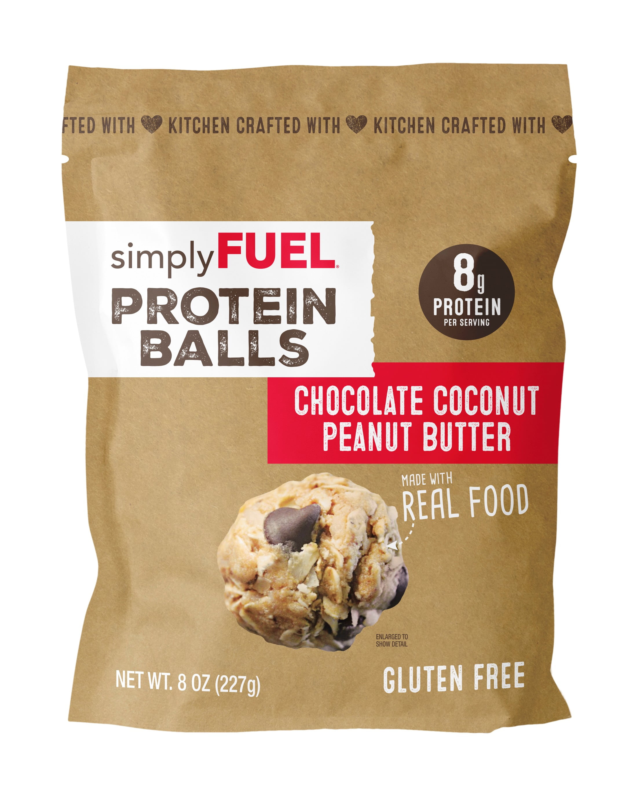 simplyFUEL Protein Balls Chocolate Coconut Peanut Butter 8oz - Walmart.com