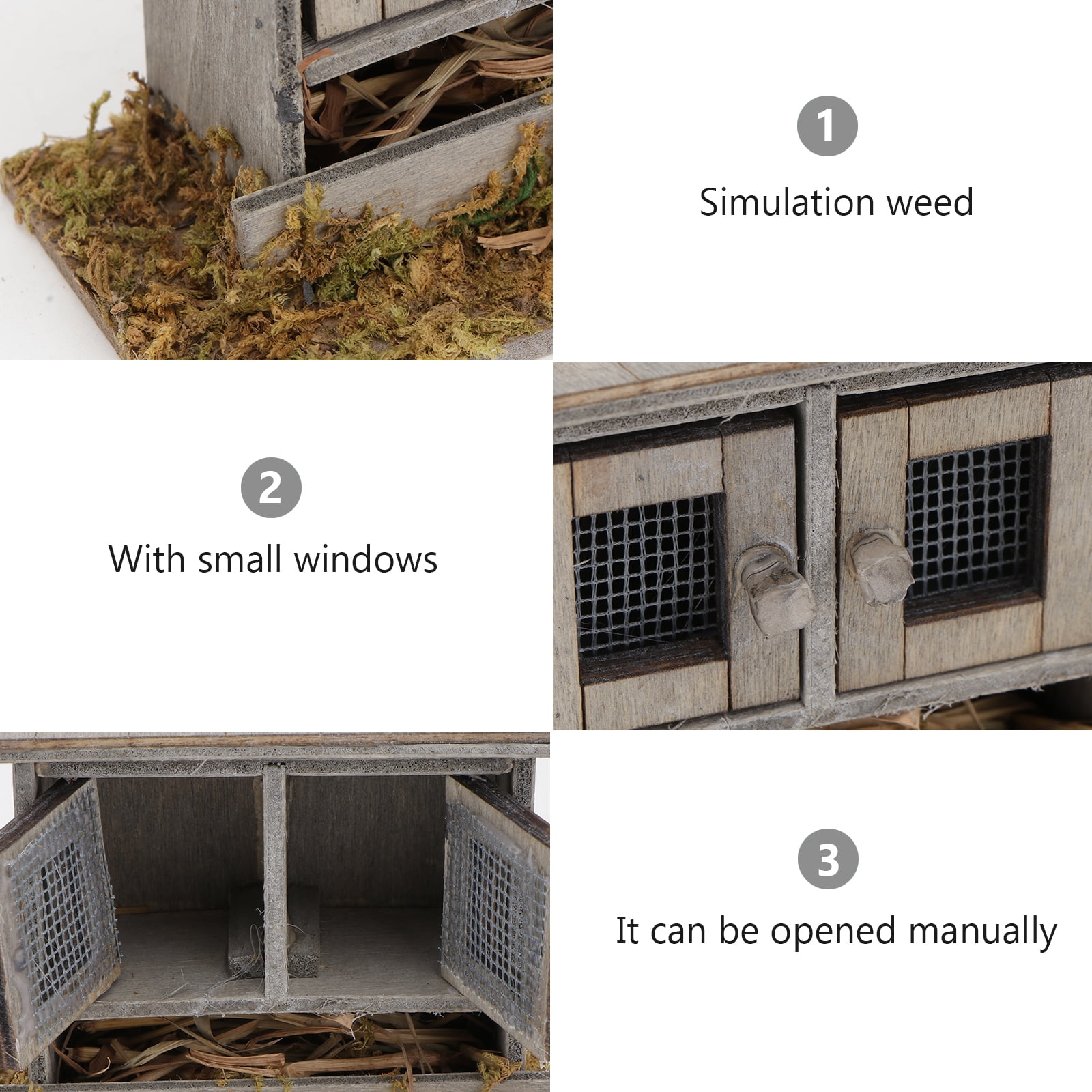 UNOMOR Landscape Miniatures Fresh Colors Childrens Mini Chicken Coop ...