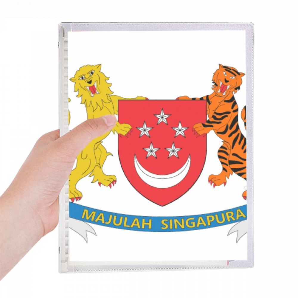 singapore asia national emblem notebook loose diary refillable journal ...