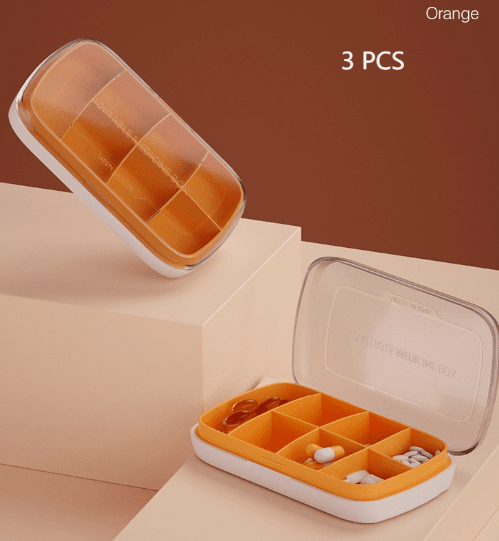 sinkoo 3PCS Travel Pill Organizer, 7 Compartments Portable Pill Case ...