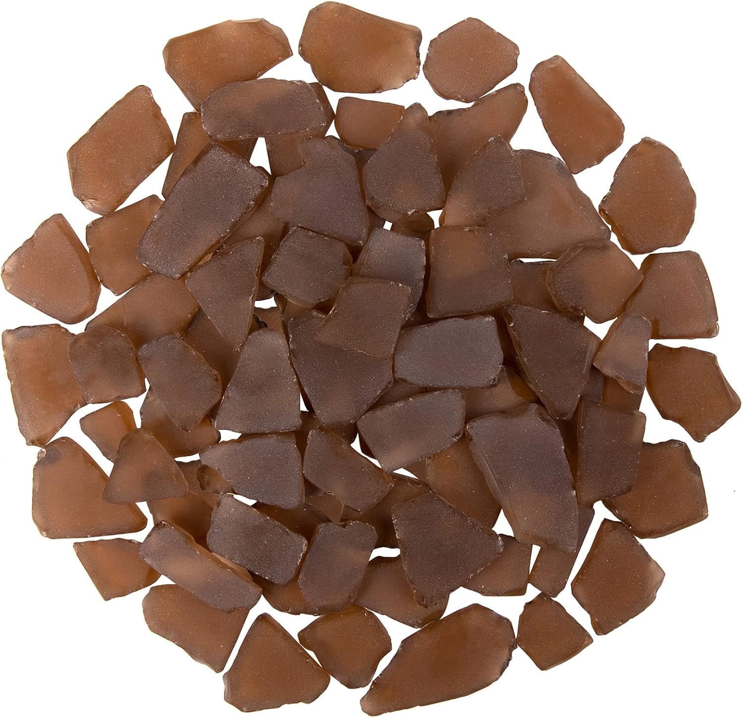 Sinkoo Decorative Glass Stones, 16 oz, Brown,ase Filler, DIY Art Craft ...
