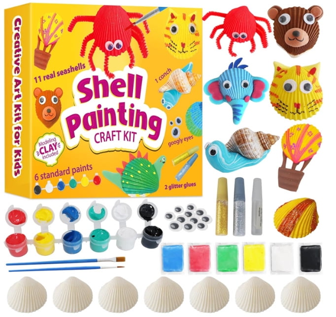 sinkoo Sea Shell Painting Kit For Kids - Arts & Crafts Easter Gifts for ...