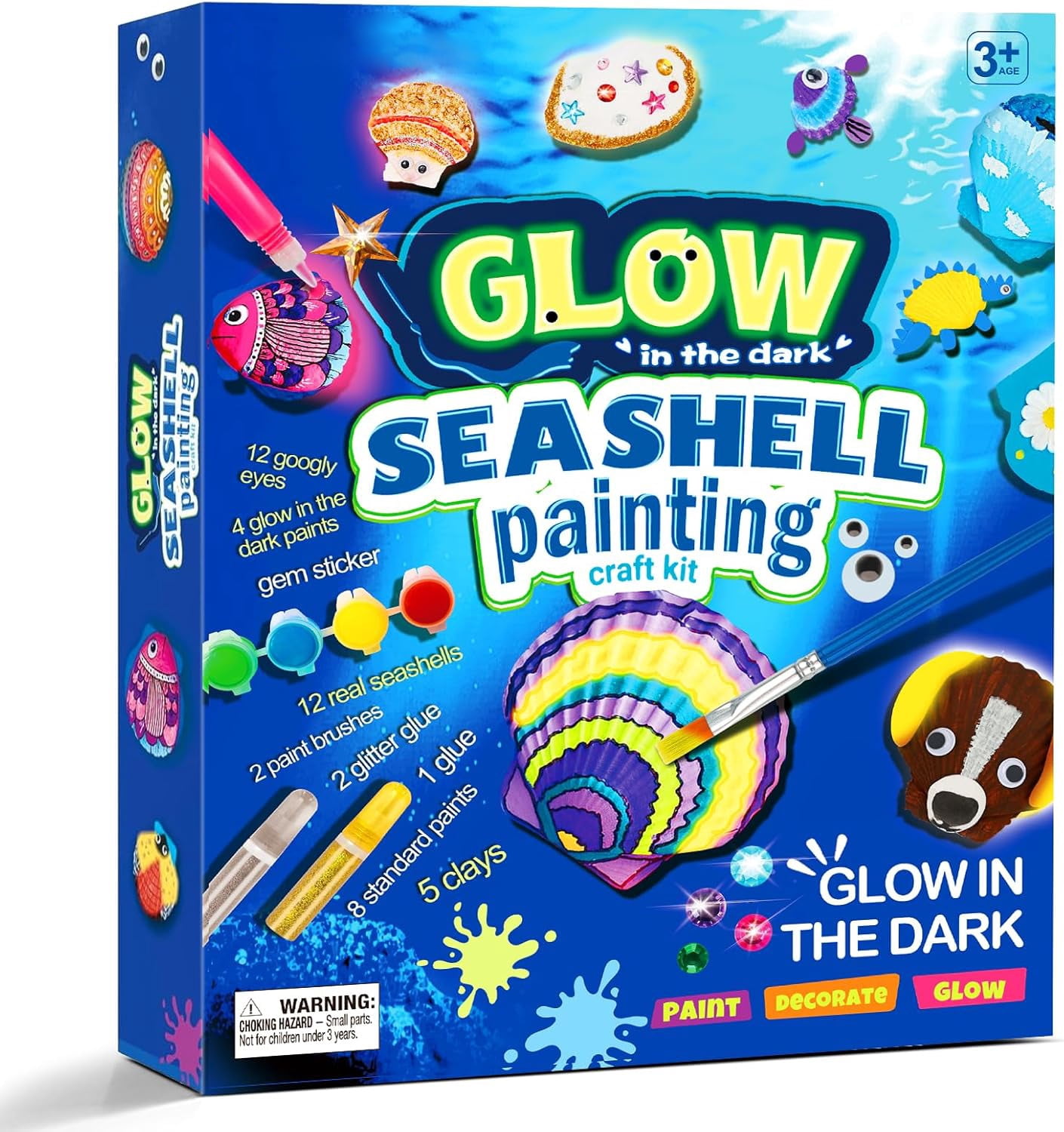 sinkoo Sea Shell Painting Kit For Kids - Arts & Crafts Easter Gifts for ...