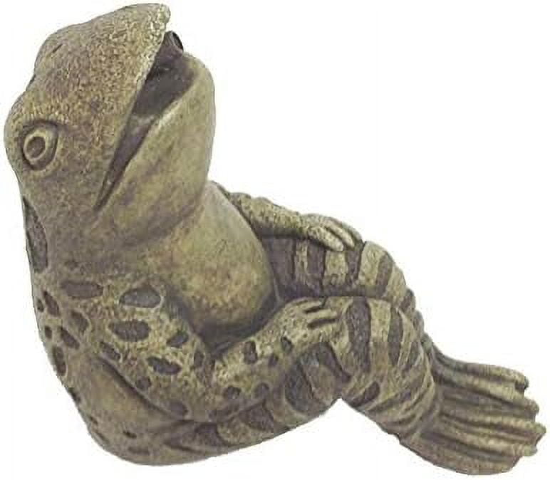 sitting frog pond spitter -stone statue/sculpture-water garden accent ...