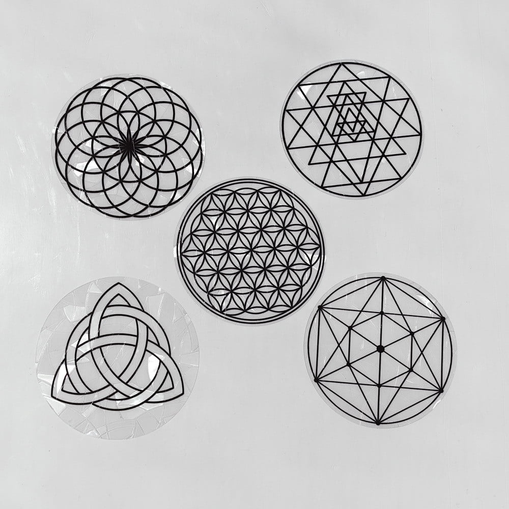 siubich 5pcs Geometrical Static Window Clings Anti-Collision Window ...