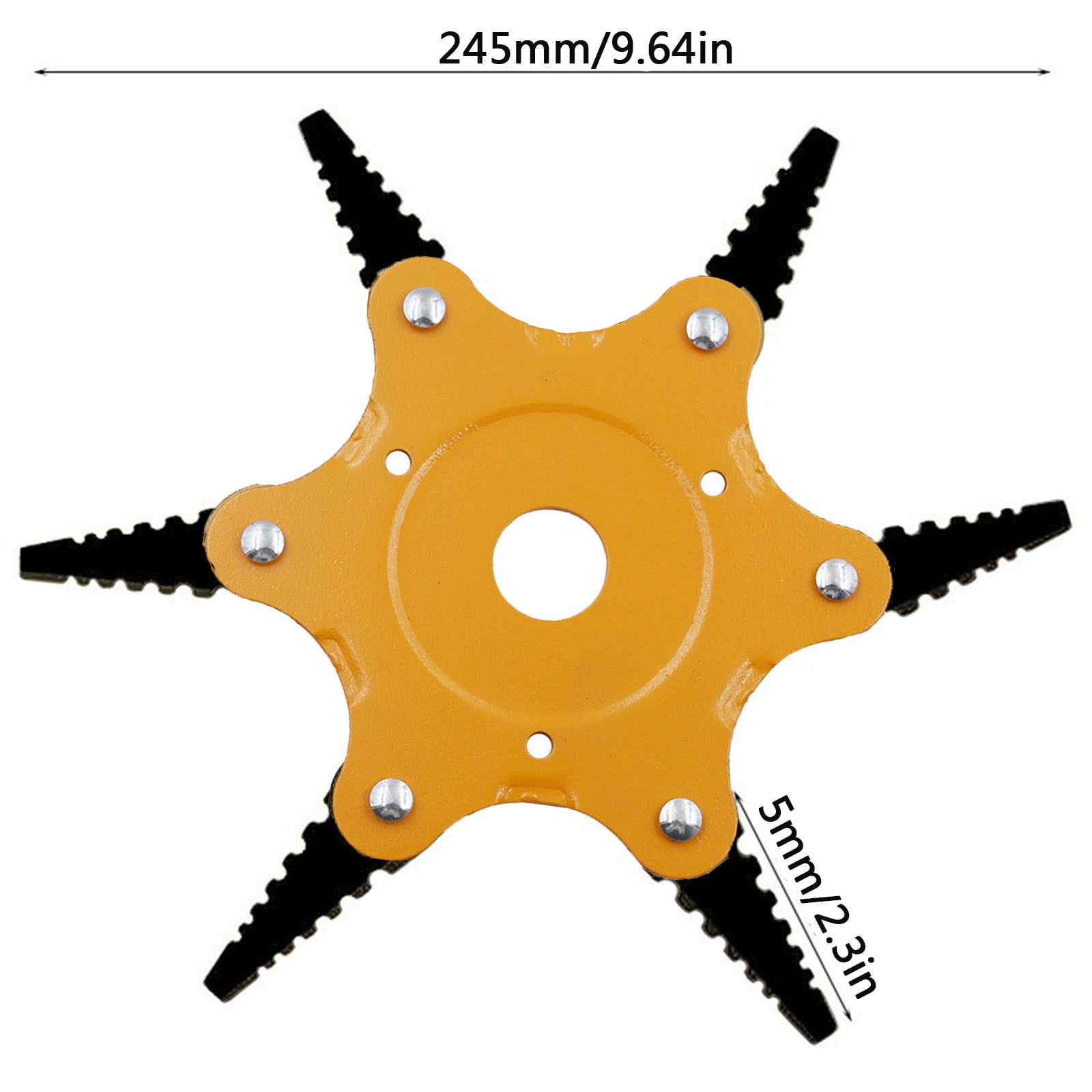siubich 6 Steel Blades Razors 65Mn Lawn Mower Grass Weed Trimmer Cutter ...