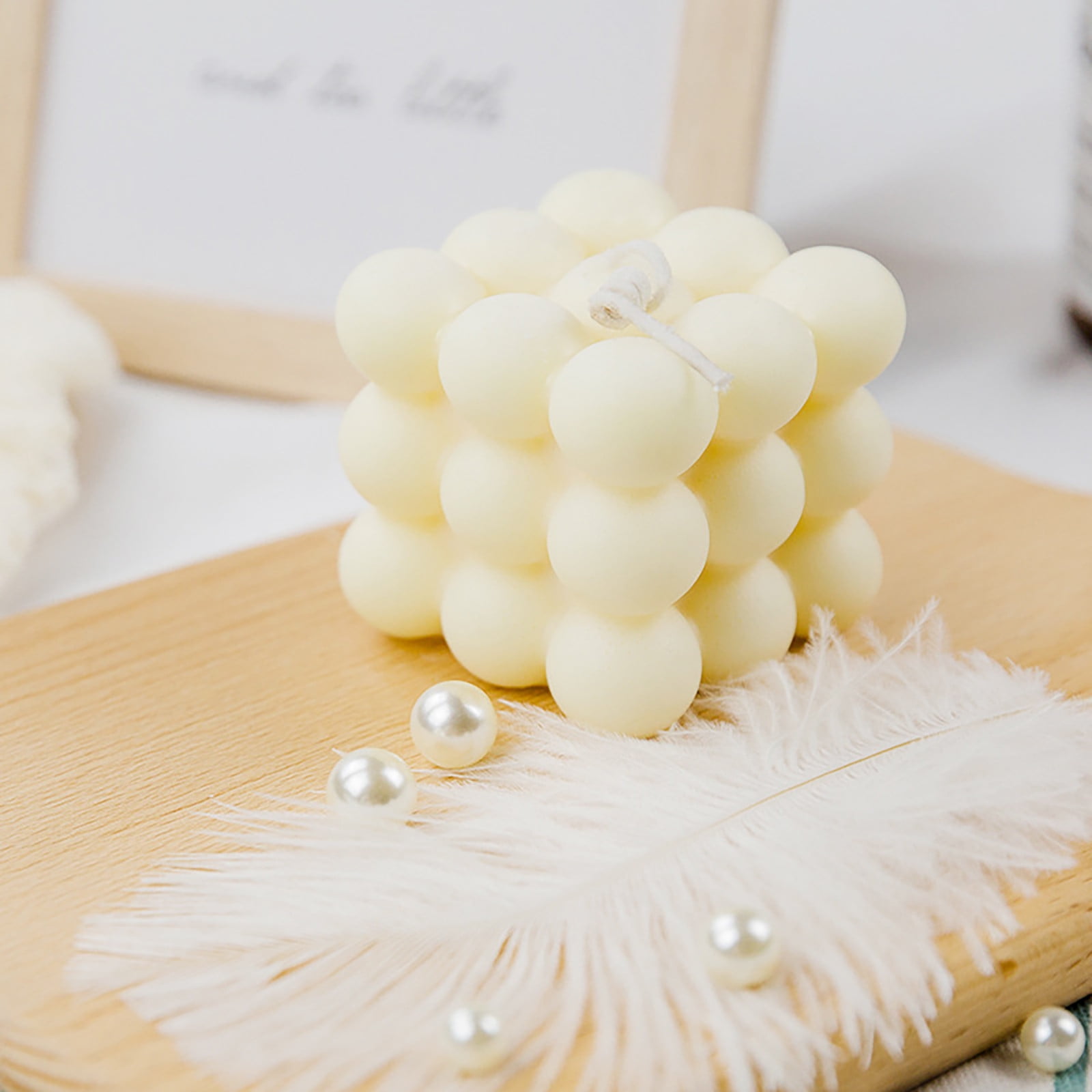 siubich Bubble Candle, Candle Shaped Candles Handmade Cube Candle ...