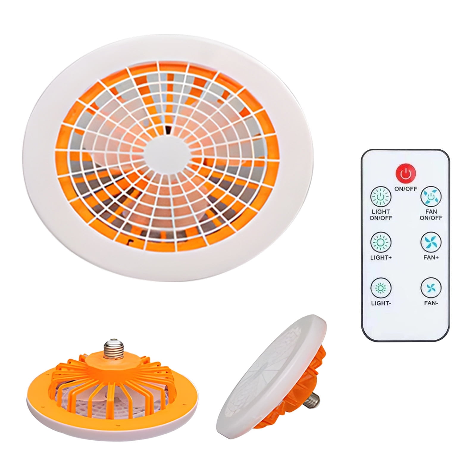 siubich Ceiling Fan with Lights Enclosed Low Profiles Fan Light, E27 ...